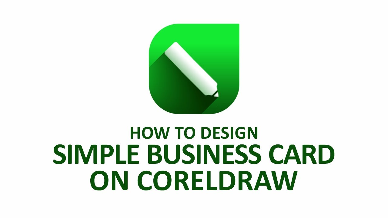How to design simple Business Card on CorelDraw - YouTube
