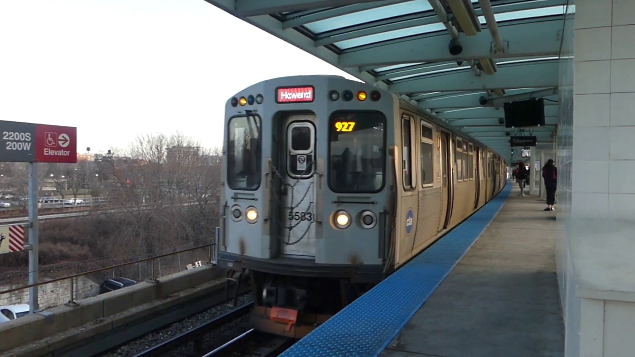 CTA Transit: Bombardier 5000 Series "L" Red Line Plus a Rare Metra ...