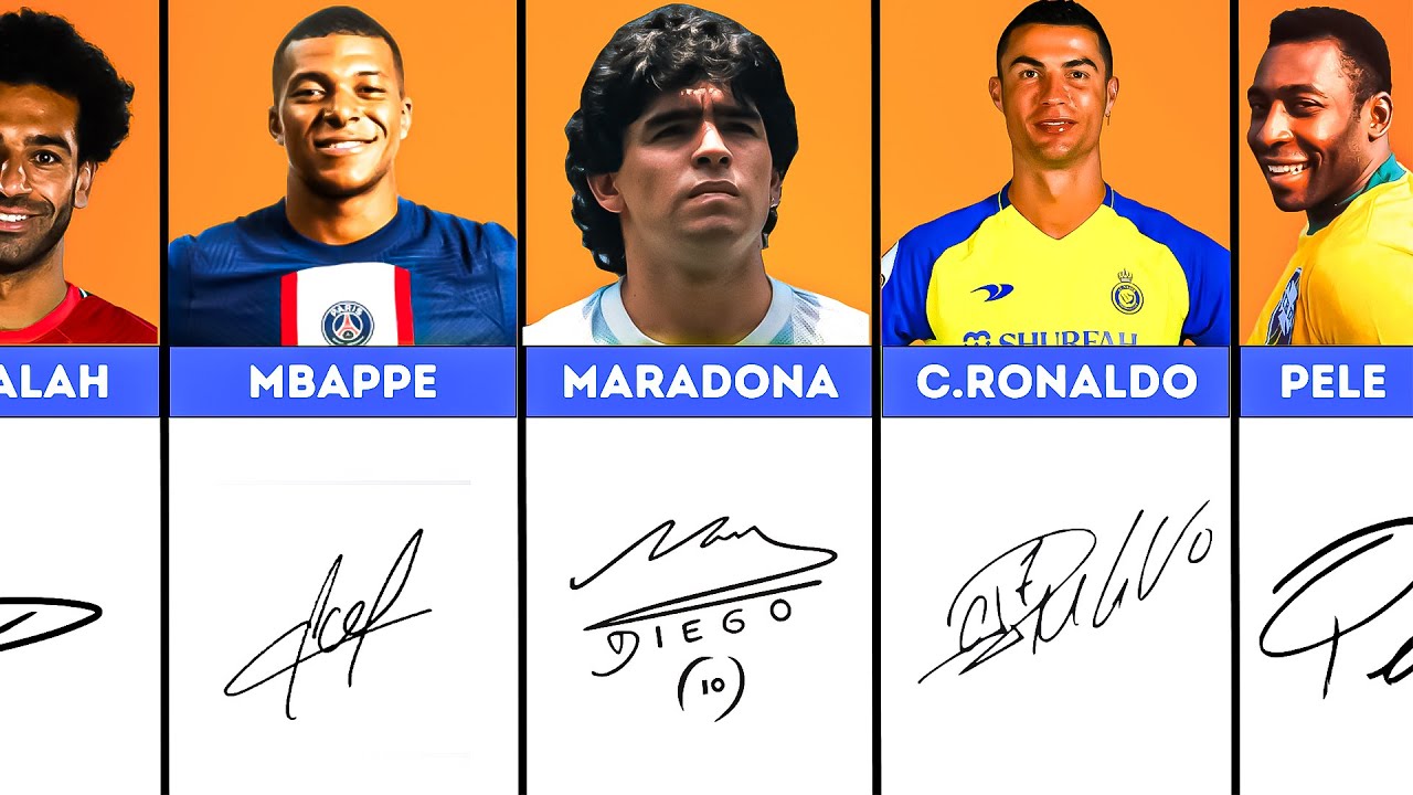 Signatures of Famous Footballers ️ The best soccer players - YouTube