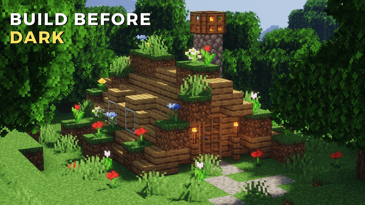 First Night House (Easy and Simple!) | Minecraft Tutorial - YouTube