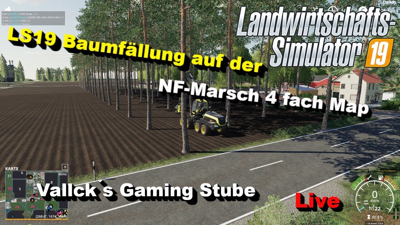 LS19/Baumfällung /Rücken & zum Sägewerk Fahren auf der NF Marsch 4 Fach ...