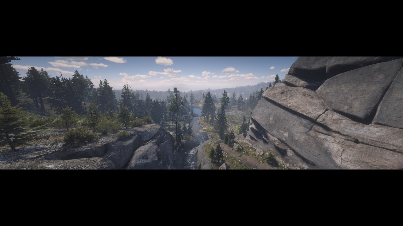 GAME AMBIANCE | SUPER ULTRA WIDE | HDR | Red Dead Redemption 2 (river ...