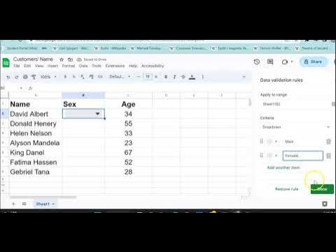 Using Data Validation in Spreadsheet. #data #validation #spreadsheet ...