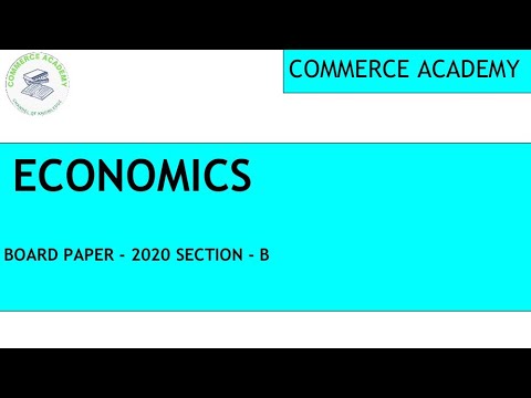 Economics Board 2020 Paper Section-B Grade: 12 GSEB - YouTube