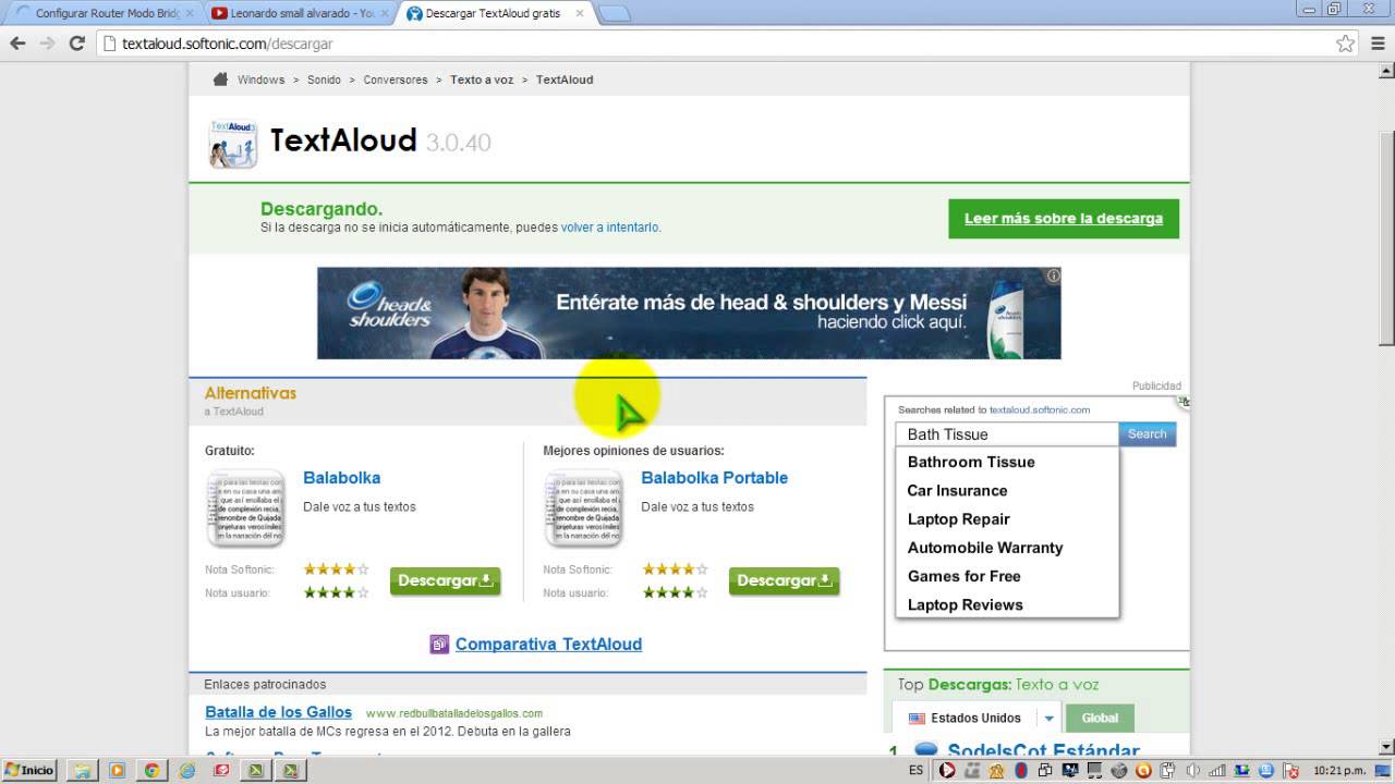 como descargar textaloud facil y sencillo - YouTube