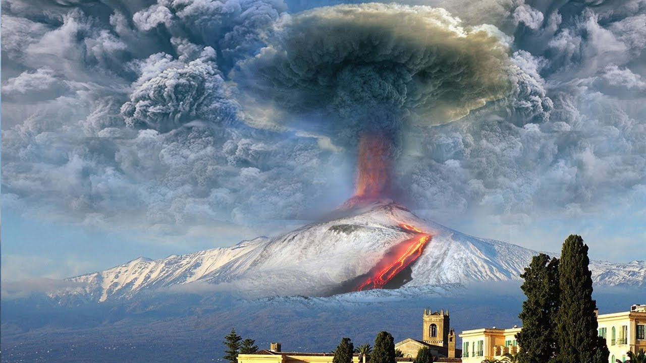 Italy in shock! Explosive eruption and shock wave of Mount Etna in ...