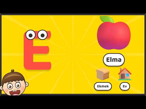 E Harfi 🔤 Elma 🍎, Ekmek, Ev | Harfleri Öğreniyorum | Okul Öncesi Eğitici Video
