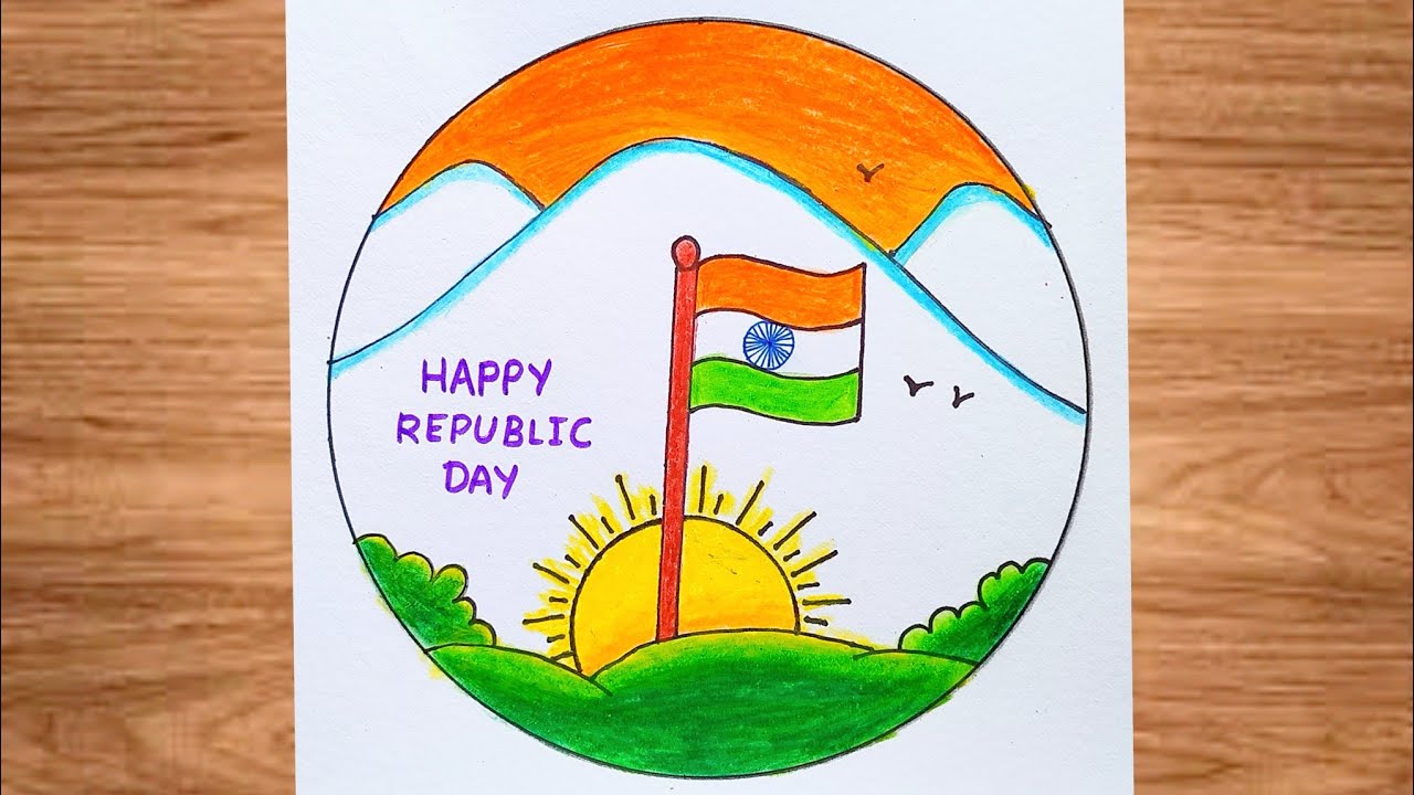 Republic day drawing easy / Republic day drawing for beginners ...