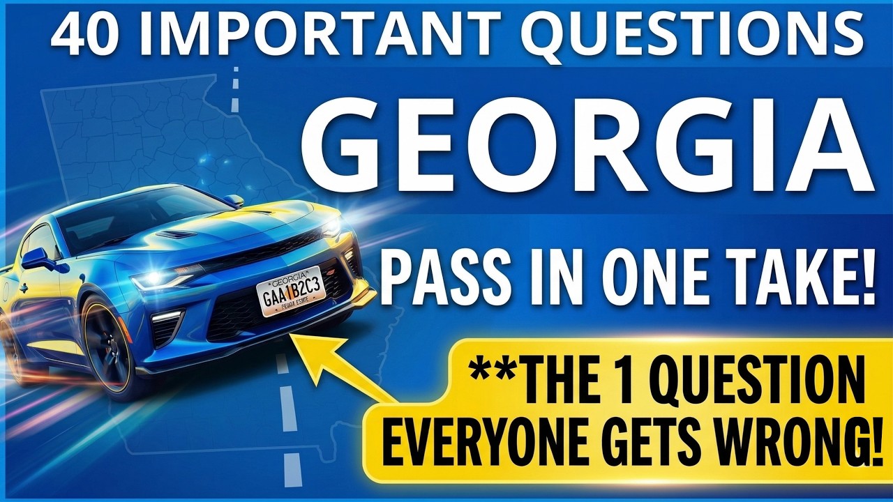 DMV Written Test 2026 Georgia: Traffic Signals & TOP Questions - YouTube