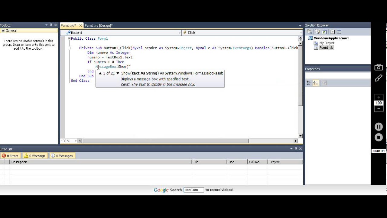 Detector de número positivos o negativos-Visual Basic - YouTube