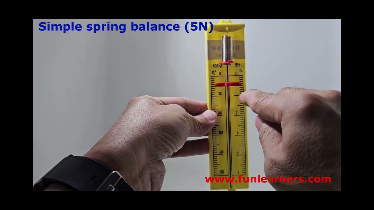 Simple spring balance (5N) - YouTube
