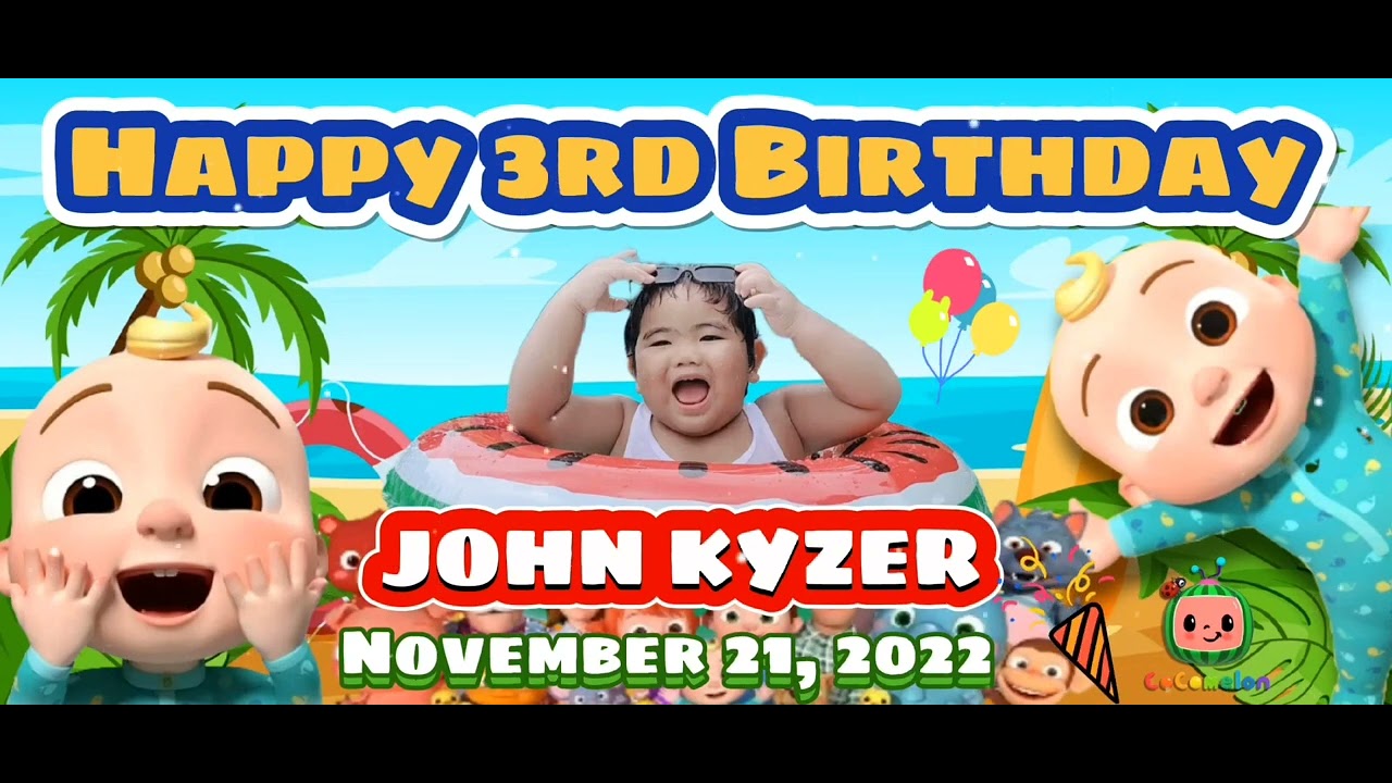 John kyzer 3rd birthday - YouTube