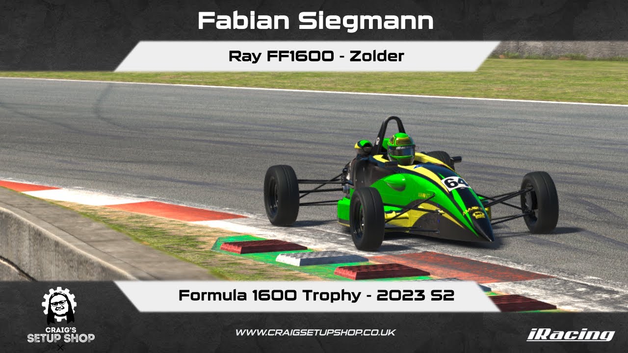 iRacing - 23S2 - Ray FF1600 - Formula 1600 Trophy - Zolder - FS - YouTube