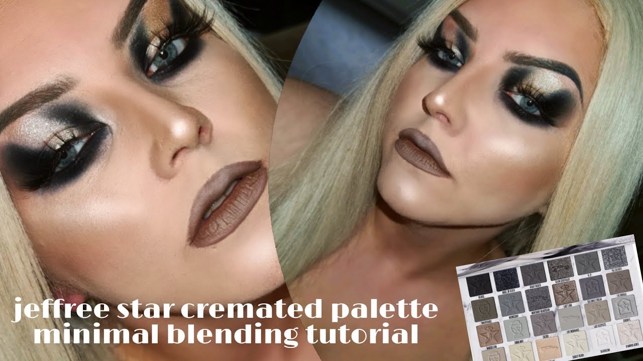 grunge post lockdown clubbing glam makeup tutorial / jeffree star cremated palette minimal ...