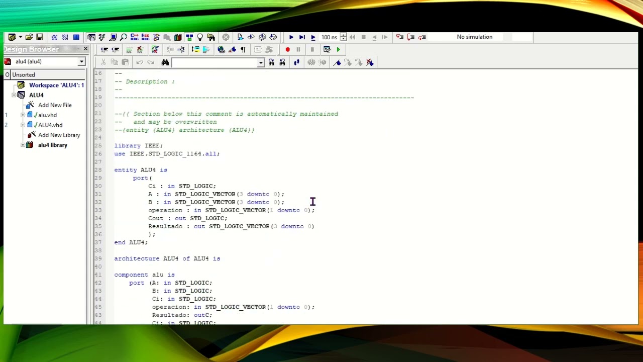 Implementacion de un ALU de 4 bits en VHDL - YouTube