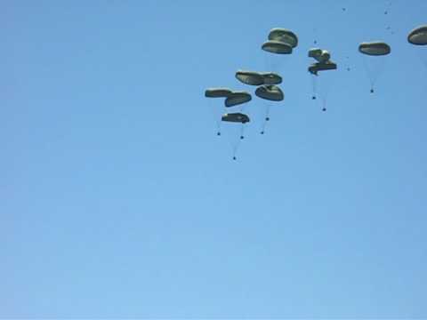 Cargo Drop from a C-130 - YouTube