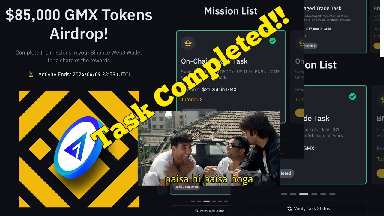 Binance Web3 • GMX Token Airdrop • $85000 in Rewards - YouTube