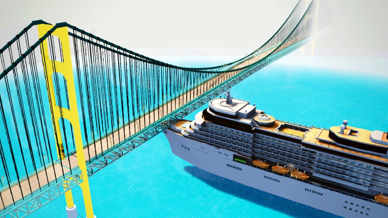Cruise Ship Vs Physics Bridge - Teardown - YouTube