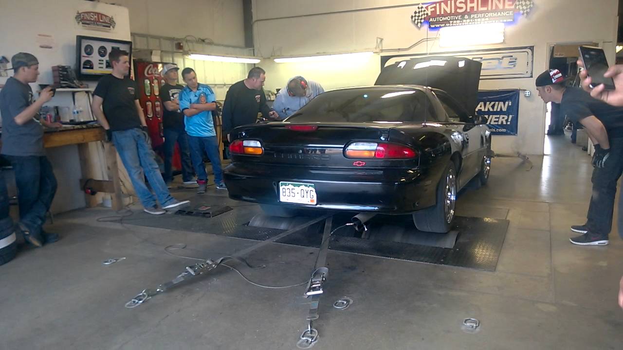 stock ls1 camaro z28 with exaughst on dyno - YouTube
