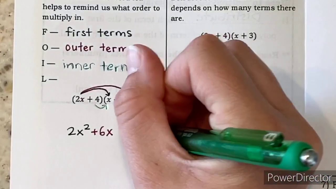 Unit 1: Algebra Basics Notes #6: Multiply Polynomials - YouTube