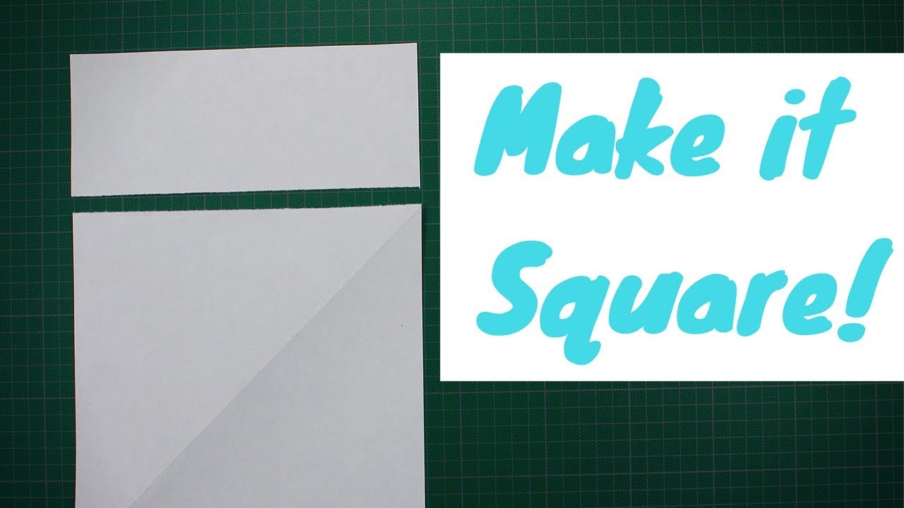 How to make A Square Out Of Rectangle A4 Letter Paper - YouTube