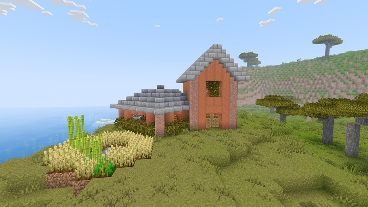 How to Build a Savannah Themed Starter House | Minecraft 1.16.5 Build ...