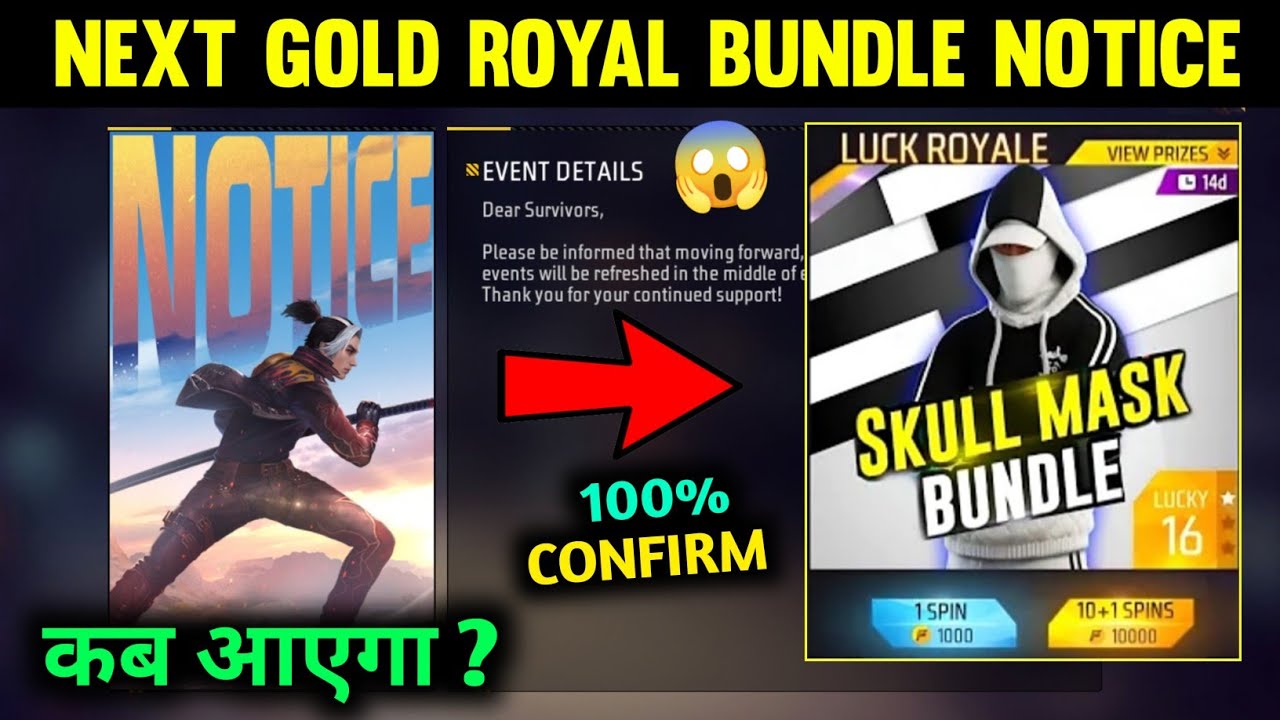 Gold Royal Update Notice😱| Next Gold Royal 100% Confirmed | Free Fire ...