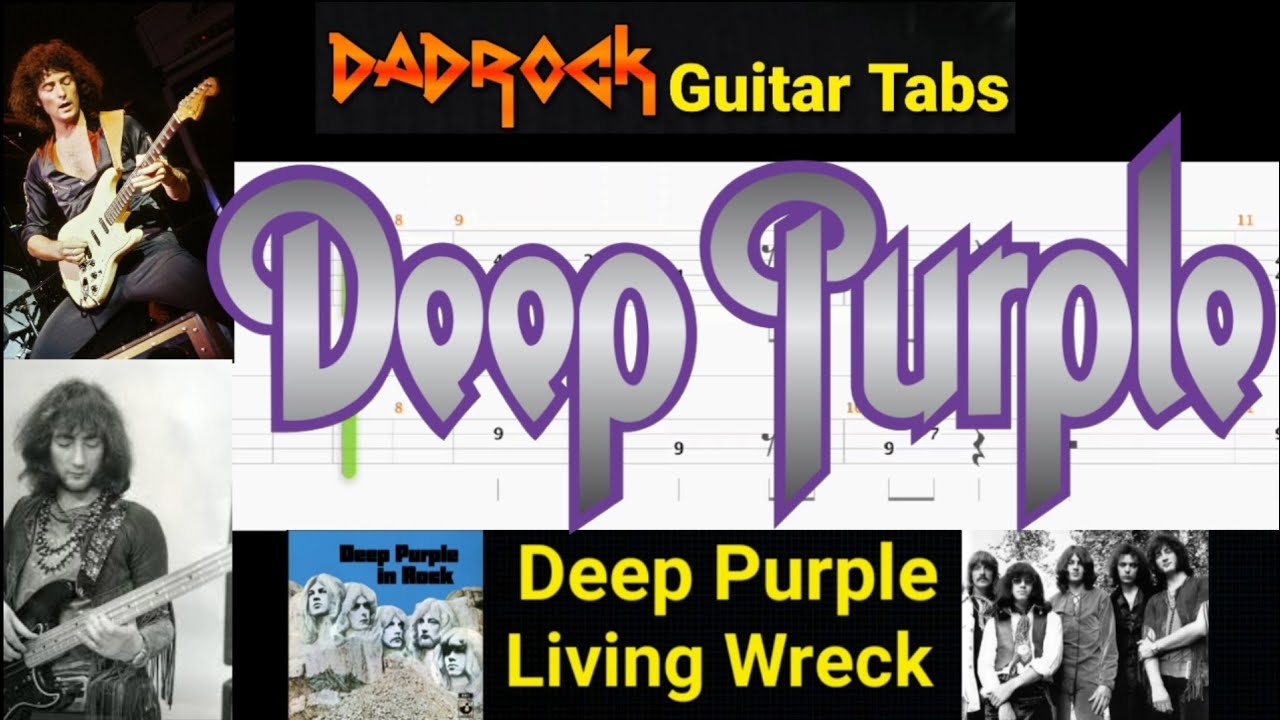 Living Wreck - Deep Purple - Guitar + Bass TABS Lesson - YouTube