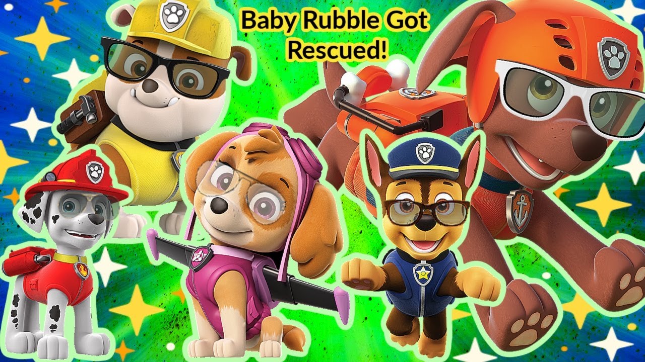 Paw Patrol | Baby Rubble Got Rescued By Daddy Rubble & Chase After ...