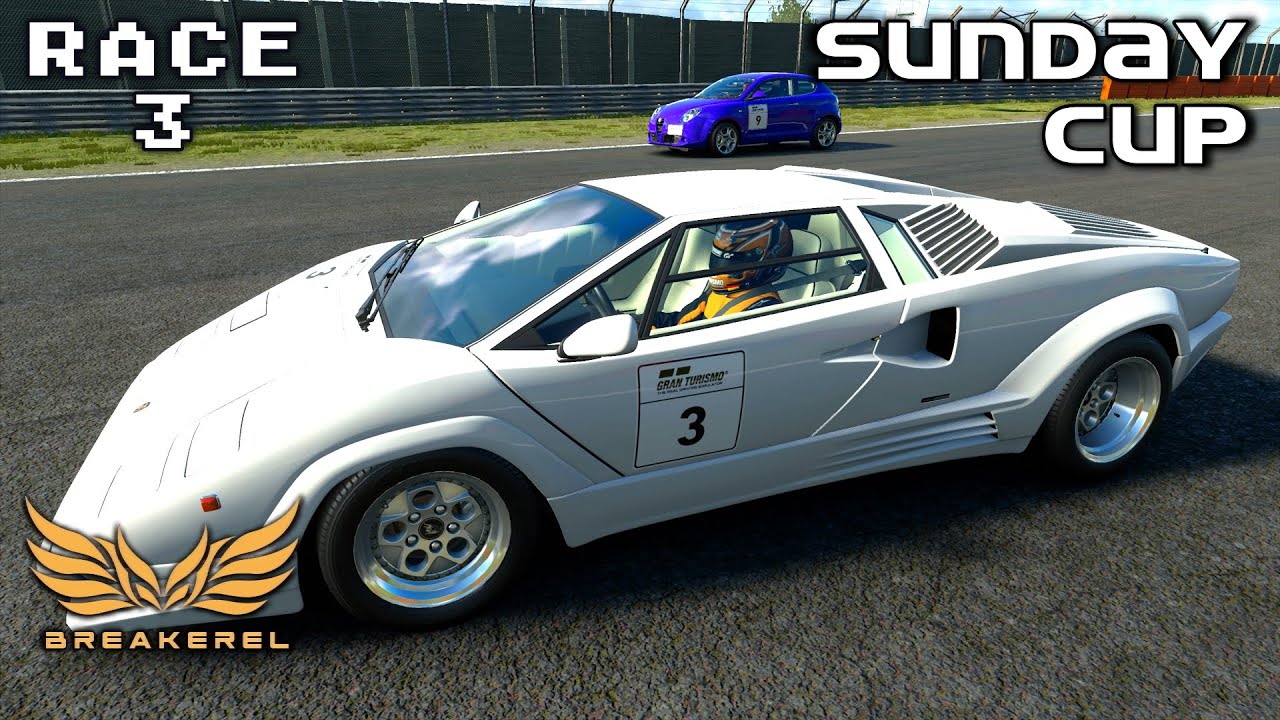 LAMBORGHINI COUNTACH 1988 - Sunday Cup Race 3 - 1st Gold - Beginner GT ...