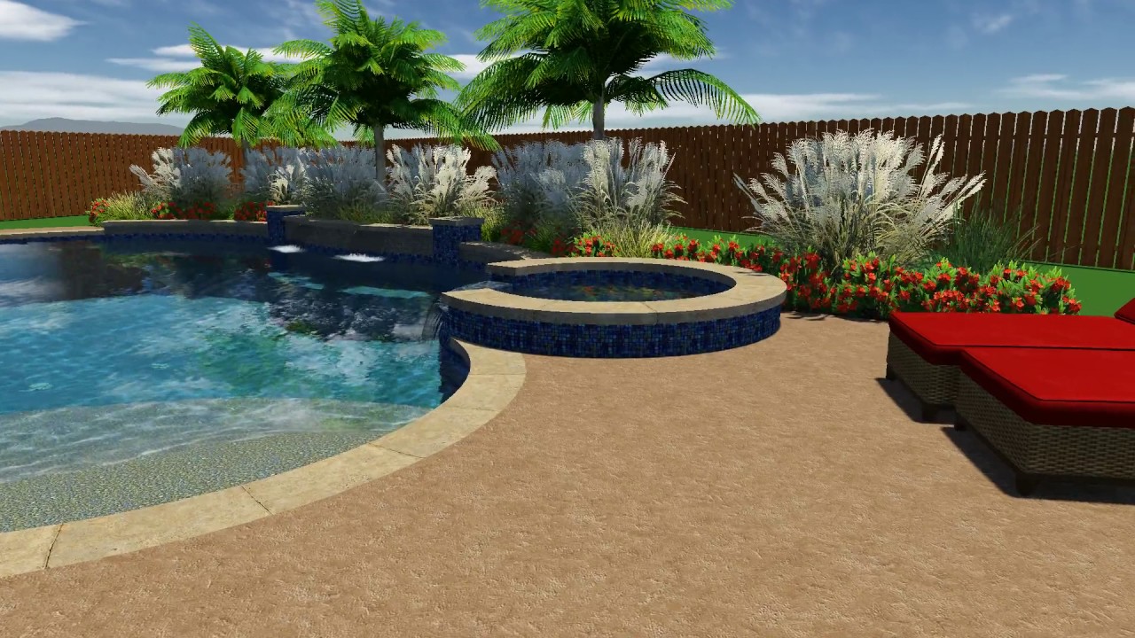 White Pool Design by Backyard Amenities - YouTube