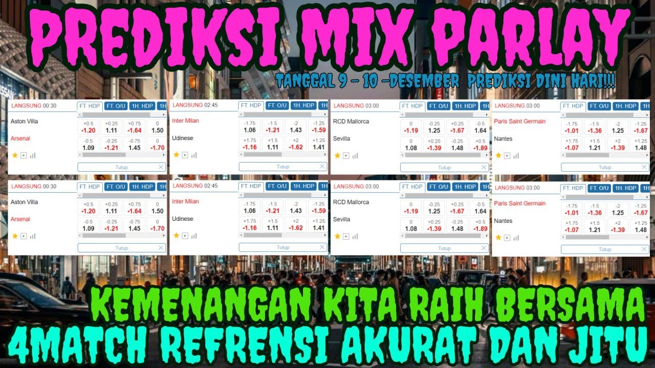 SEPUTARAN SEPAK BOLA HANDICAP OVER UNDER MALAM INI 9-10 DESEMBER ...