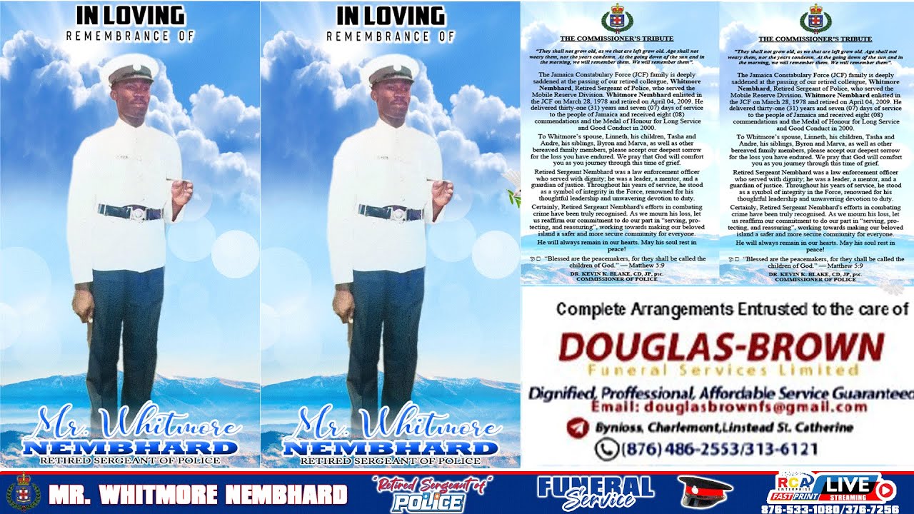 Mr. Whitmore Nembhard (Funeral Service) - YouTube