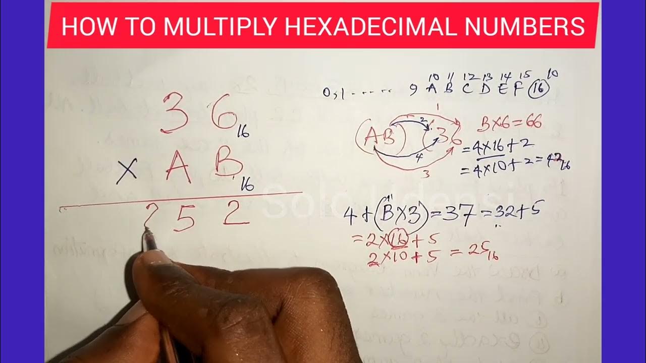 How to Multiply Hexadecimal Numbers - YouTube
