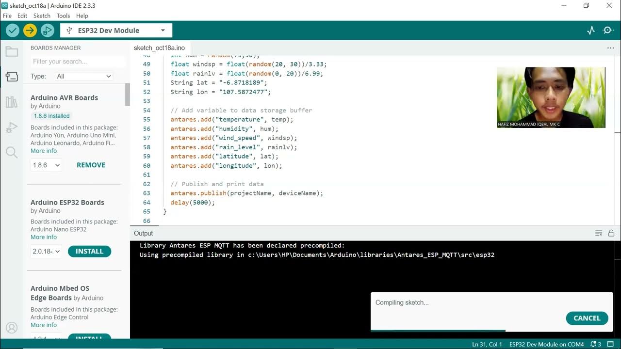 Tugas Praktikum Bab 8 IOT Komunikasi ESP32 dengan ANTARES_4212201075 - YouTube