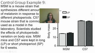 Control Group Biology Example
