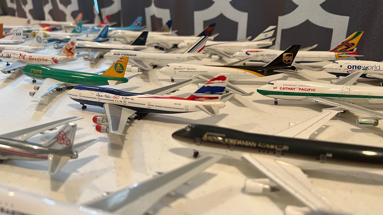 My Huge Boeing 747 model collection!! #geminijetsmodels - YouTube