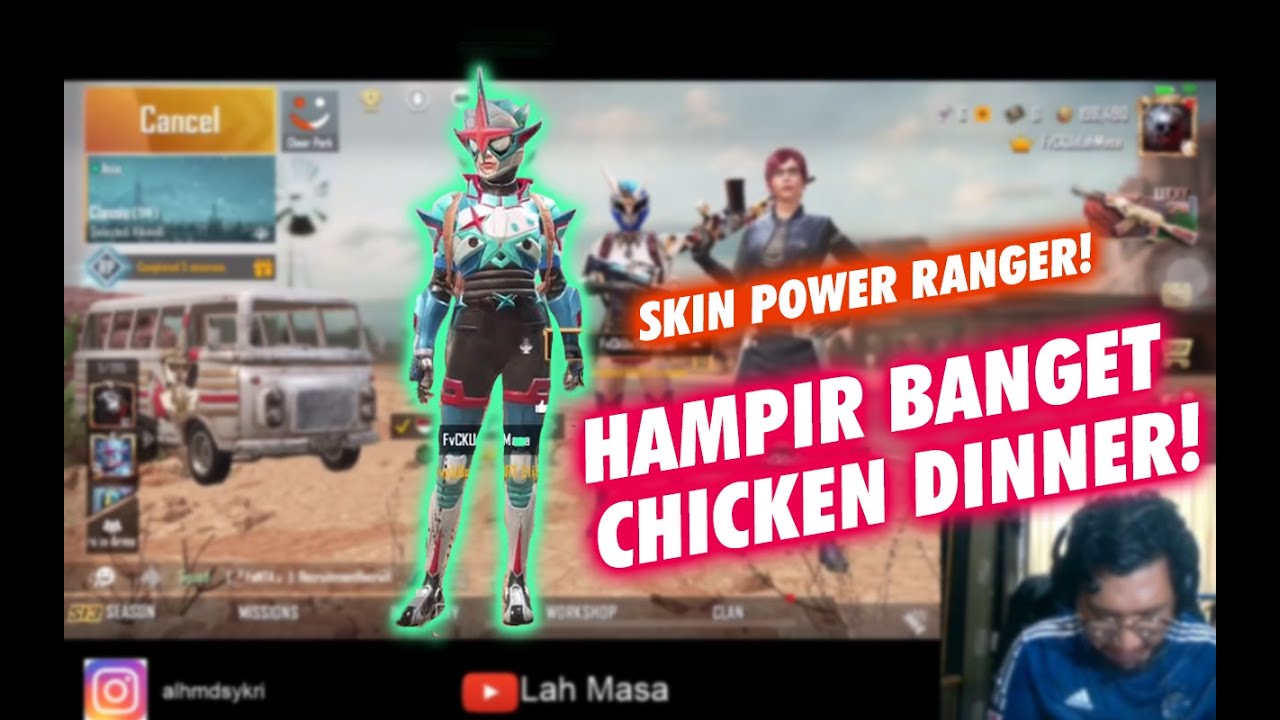 SKIN POWER RANGER!! CHICKEN DINNER DEPAN MATA!! | PUBG MOBILE - YouTube