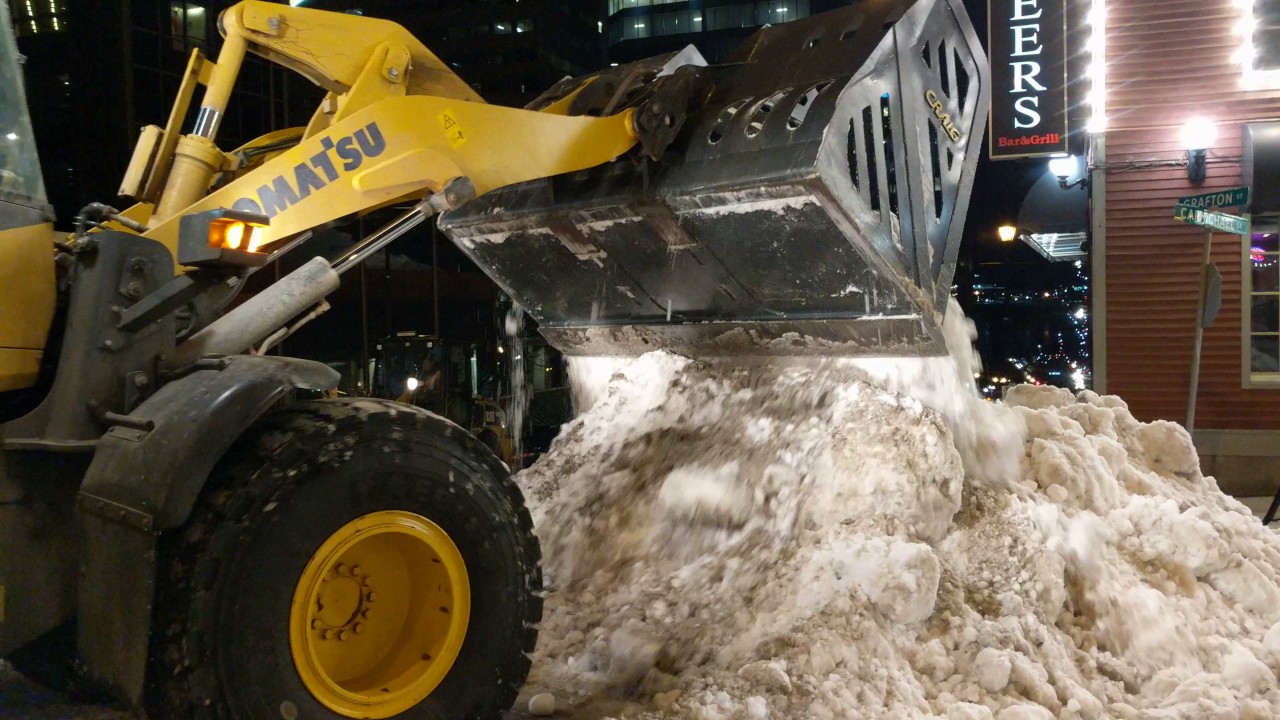 Snow clearing in downtown Halifax - YouTube