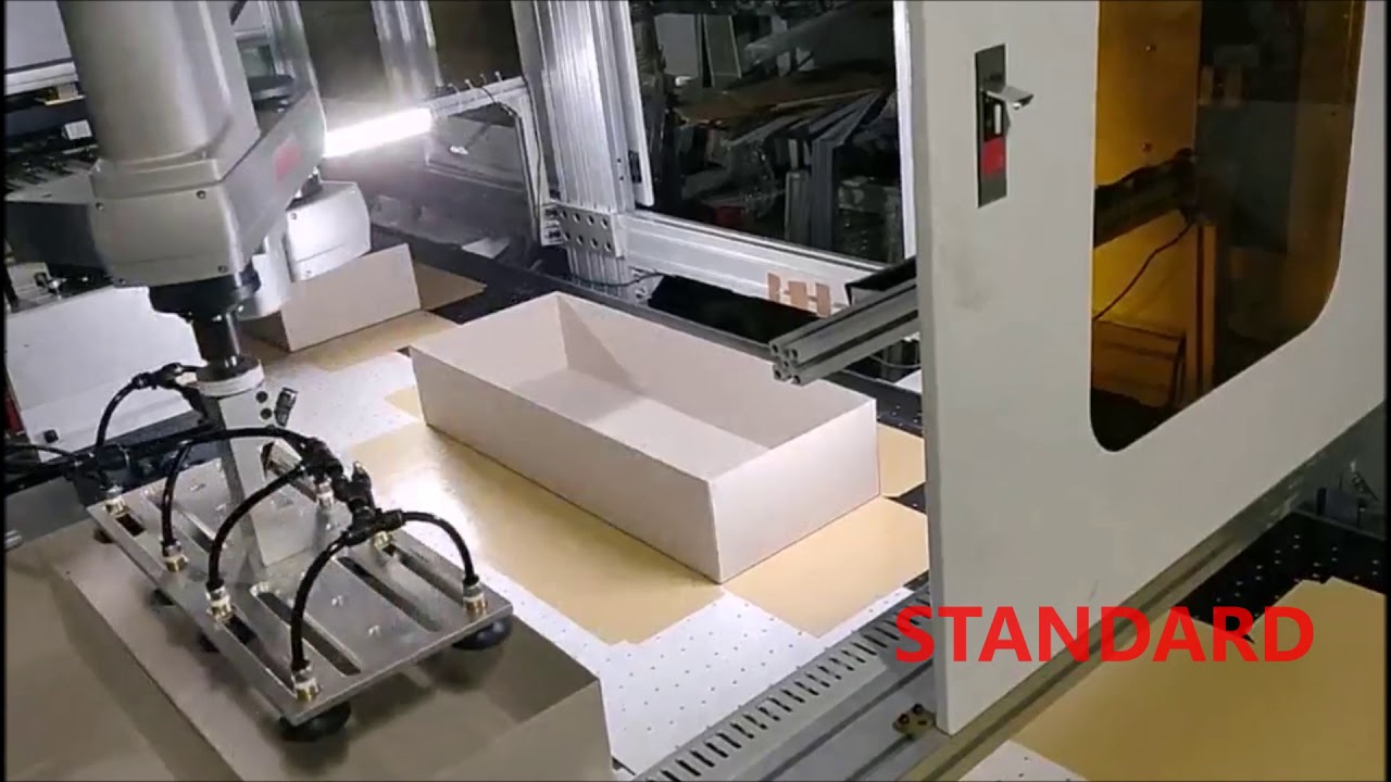 Automatic Shoes Box making machine - YouTube