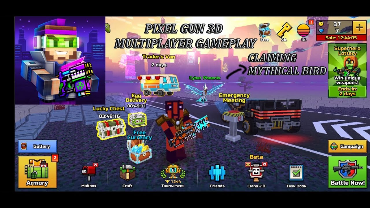 PIXEL GUN 3D GAMEPLAY - YouTube