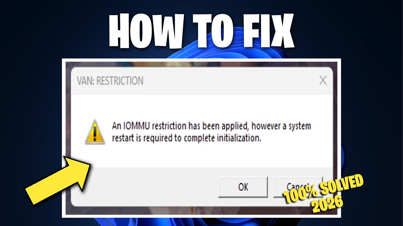 How to Fix Valorant VAN IOMMU Restriction Has Been Applied (100% ...