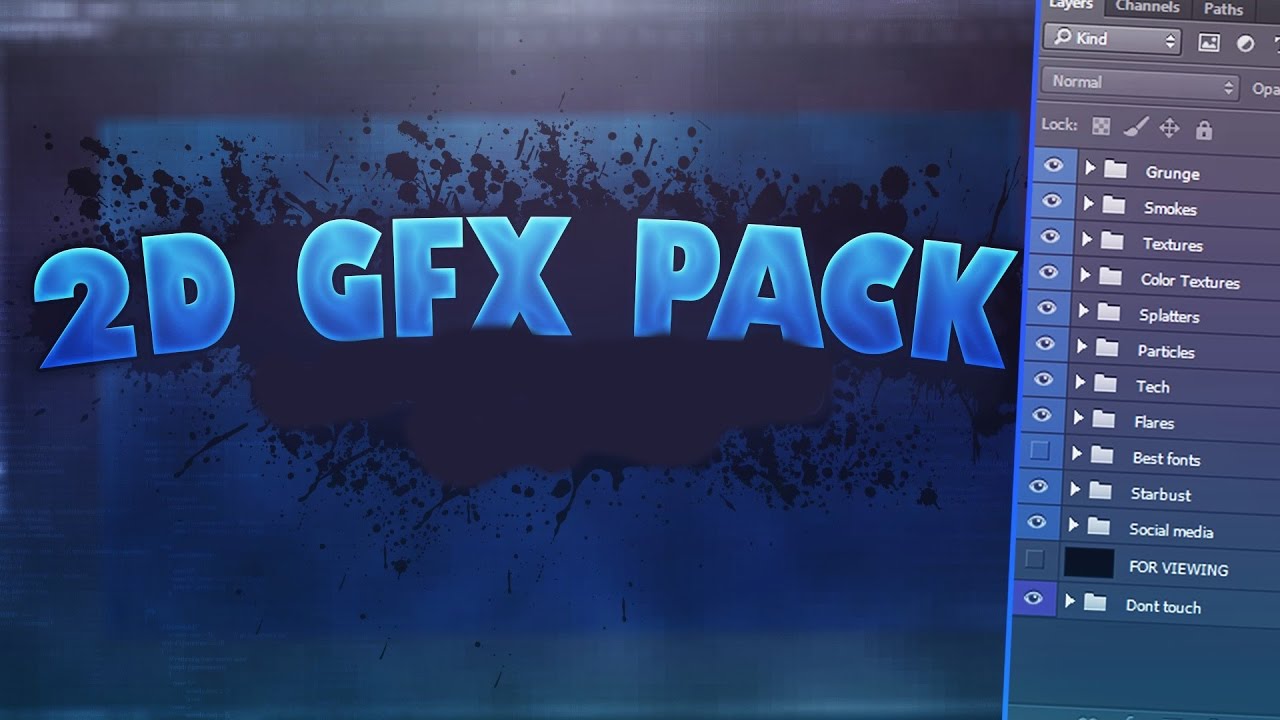 2D FREE GFX PACK Photshop CC CS6 by Sanczo - YouTube
