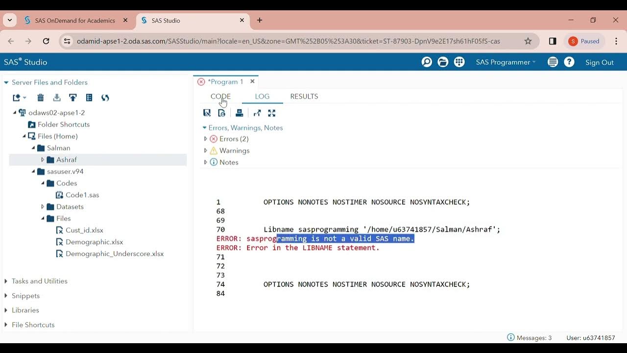 3. How to Create Libname in SAS Studio - YouTube