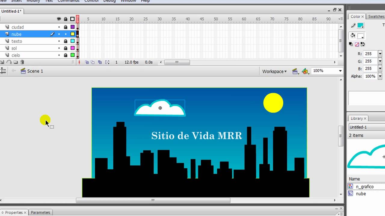 Curso de Adobe Flash CS3 - Uso de Movie Clip - YouTube