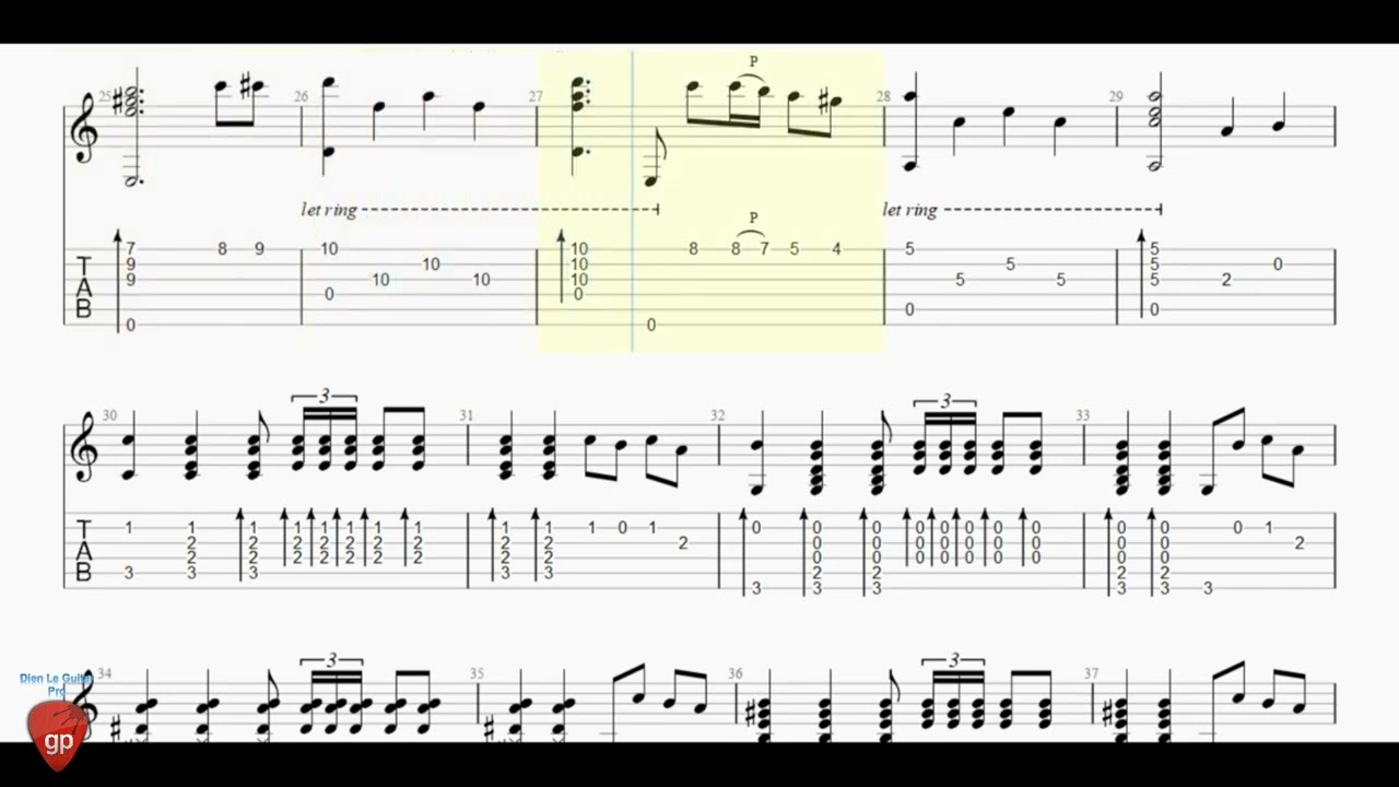 Five Guitar Tabs "Tango" of Astor Piazzolla - YouTube