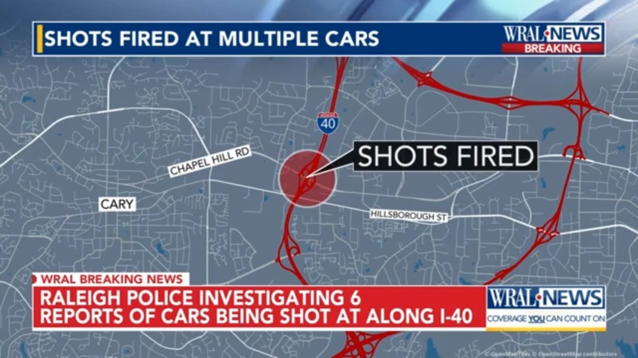 Raleigh police investigating 6 reports of cars being shot at along I-40 ...