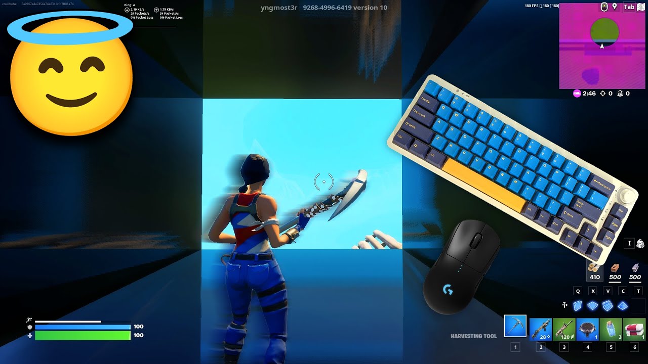 $130 Custom Keyboard Fortnite Keyboard Sounds Gameplay 😇 Tilted Towers ...