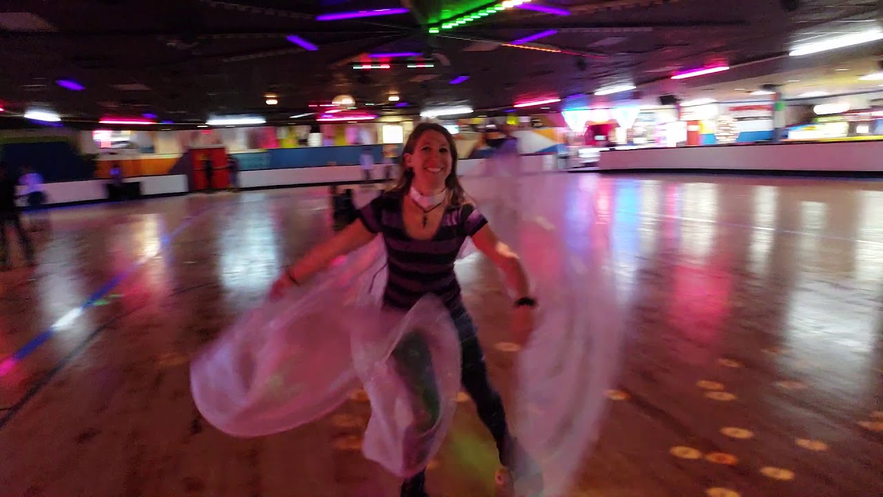 Lady Blaze roller skates with Isis wings - YouTube