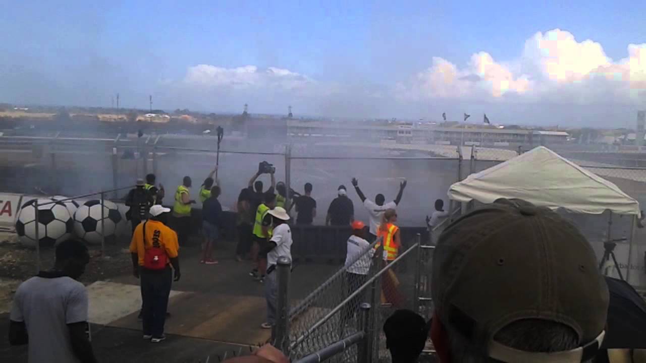 Lewis Hamilton and block doing donuts - YouTube